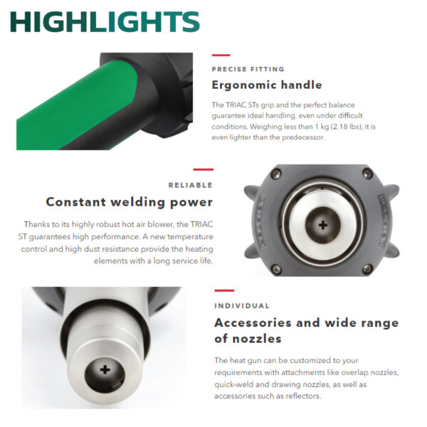LEISTER TRIAC ST เครื่องเชื่อมพลาสติกระบบลมร้อนจาก Switzerland